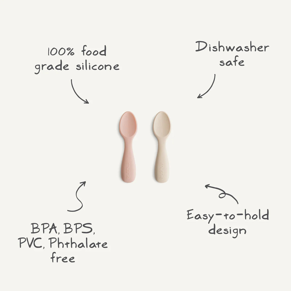 Silicone Toddler Starter Spoons 2-Pack – Swaddle OKC