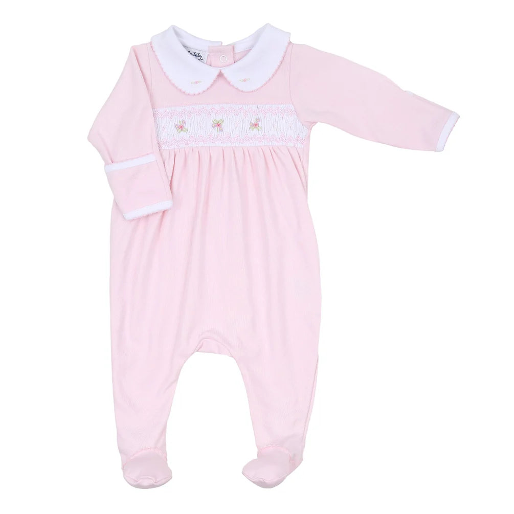 Freya and Finn Smocked Footie - Pink – Swaddle OKC